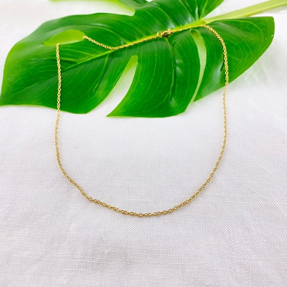 STAINLESS STEEL | Jewelry | O Cable Chain 8k Gold Plated Stainless ...